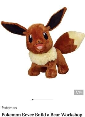 Pokemon | Toys | Pokemon Eevee Build A Bear Workshop Pokemon Eevee ...